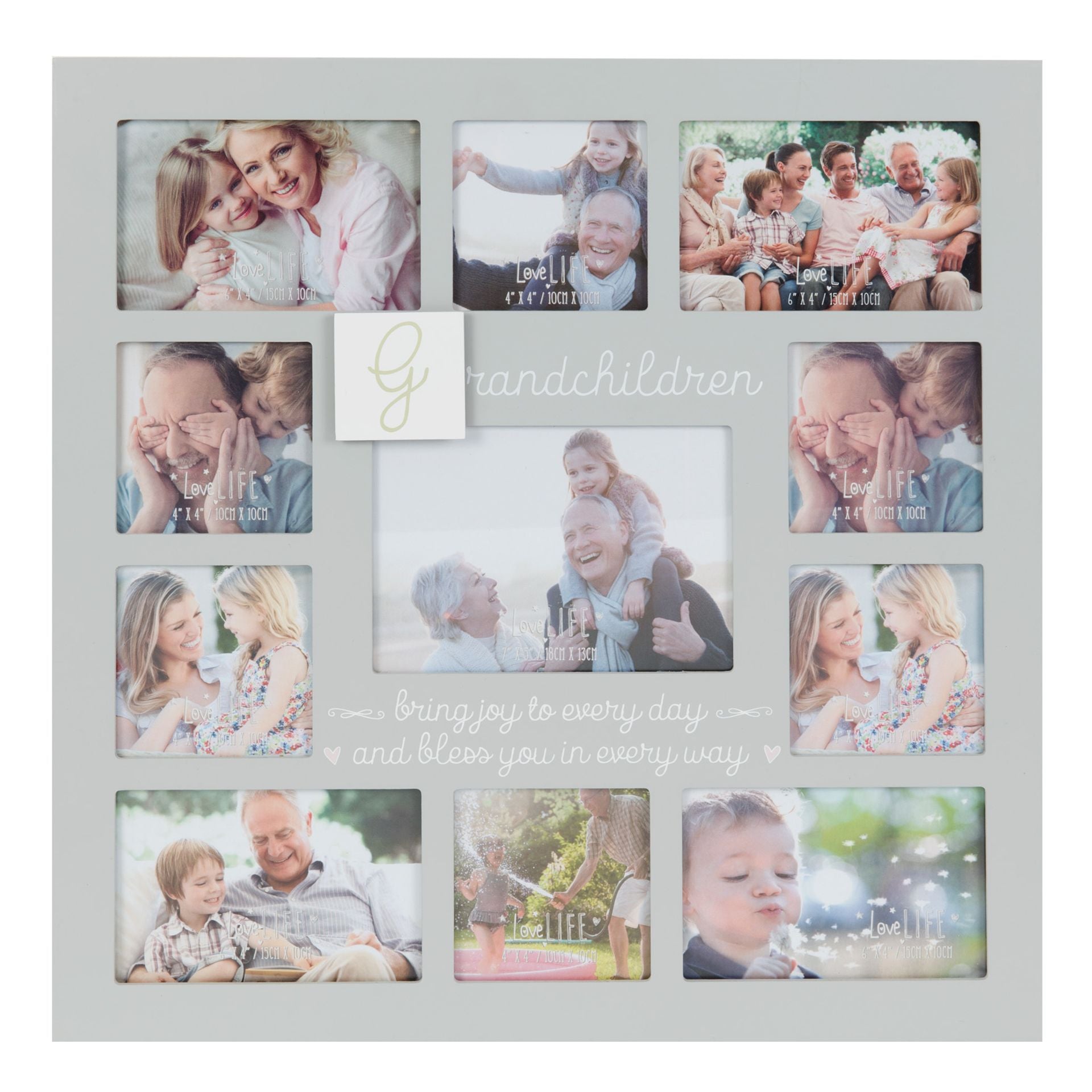 Love Life Multi Photo Frame Grandchildren | Shop Photo frames - Foy and ...