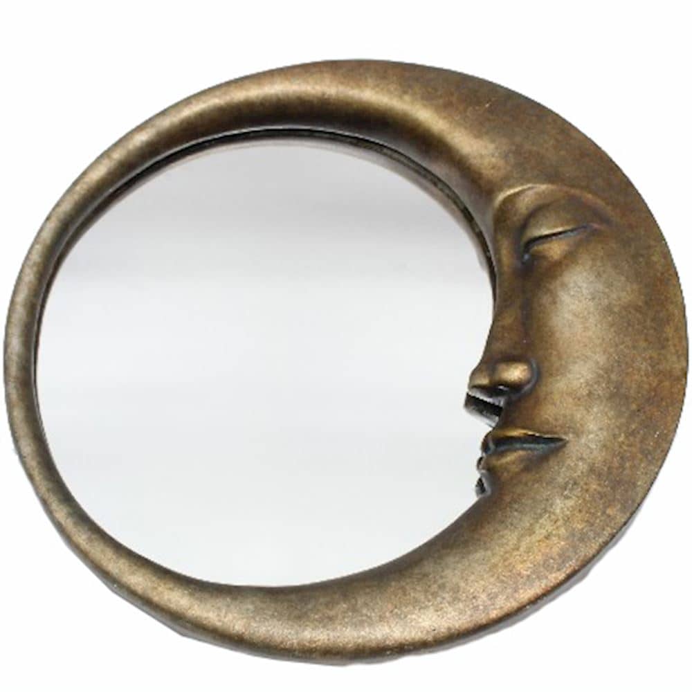 Fern Cottage Bronze Round Moon Mirror - Foy and Company