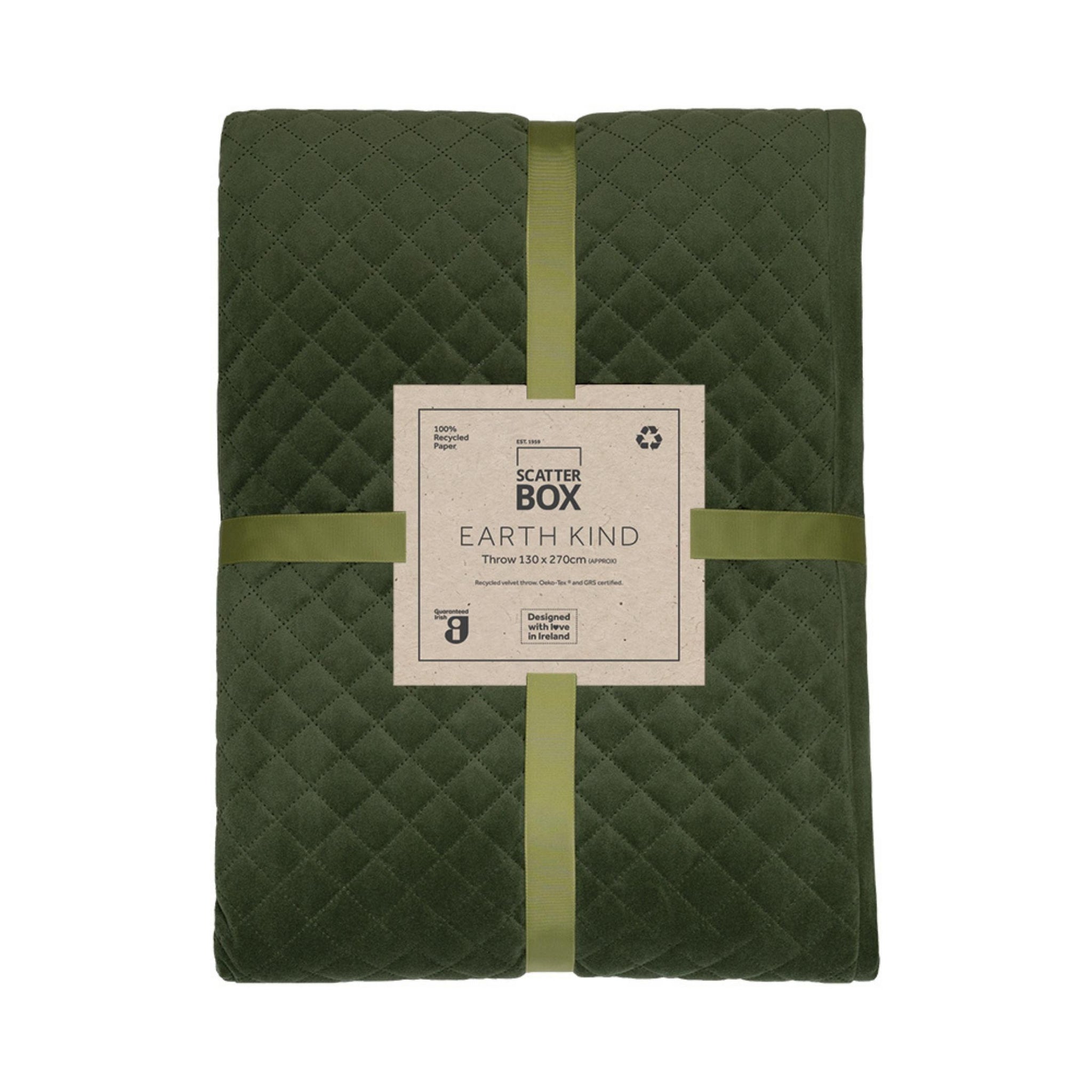 Scatterbox Erin Throw Earth Green - Foy and Company