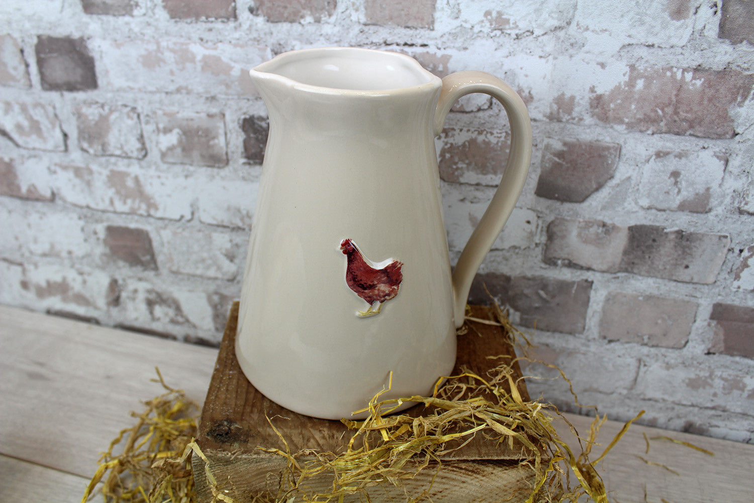Chicken Stoneware Jug - Foy and Company