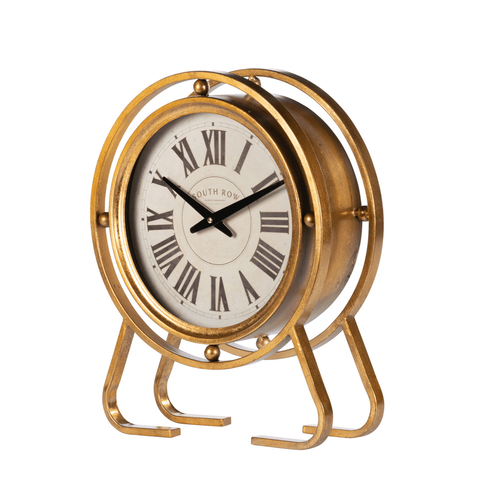 Amelia Vintage Table Clock Gold - Foy and Company