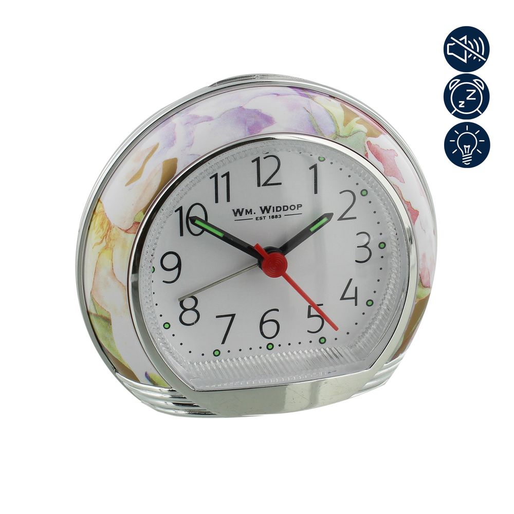 Round Flower Alarm Clock - Blue Flower - Foy and Company