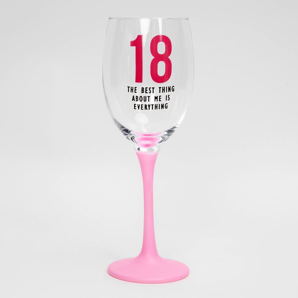 18th Birthday Wine Glass - Default Title - Foy and Company