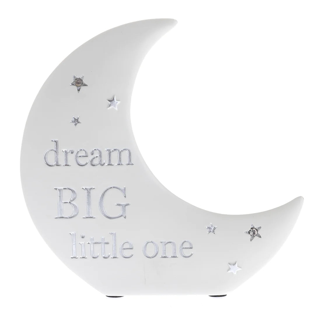 Bambino Moon Shaped Resin Money Box "Dream Big" - Foy and Company