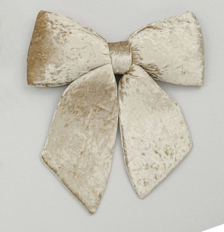 48CM Plush Bow Decoration Beige - Foy and Company