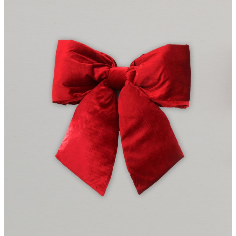48CM Plush Bow Decoration Red - Default Title - Foy and Company