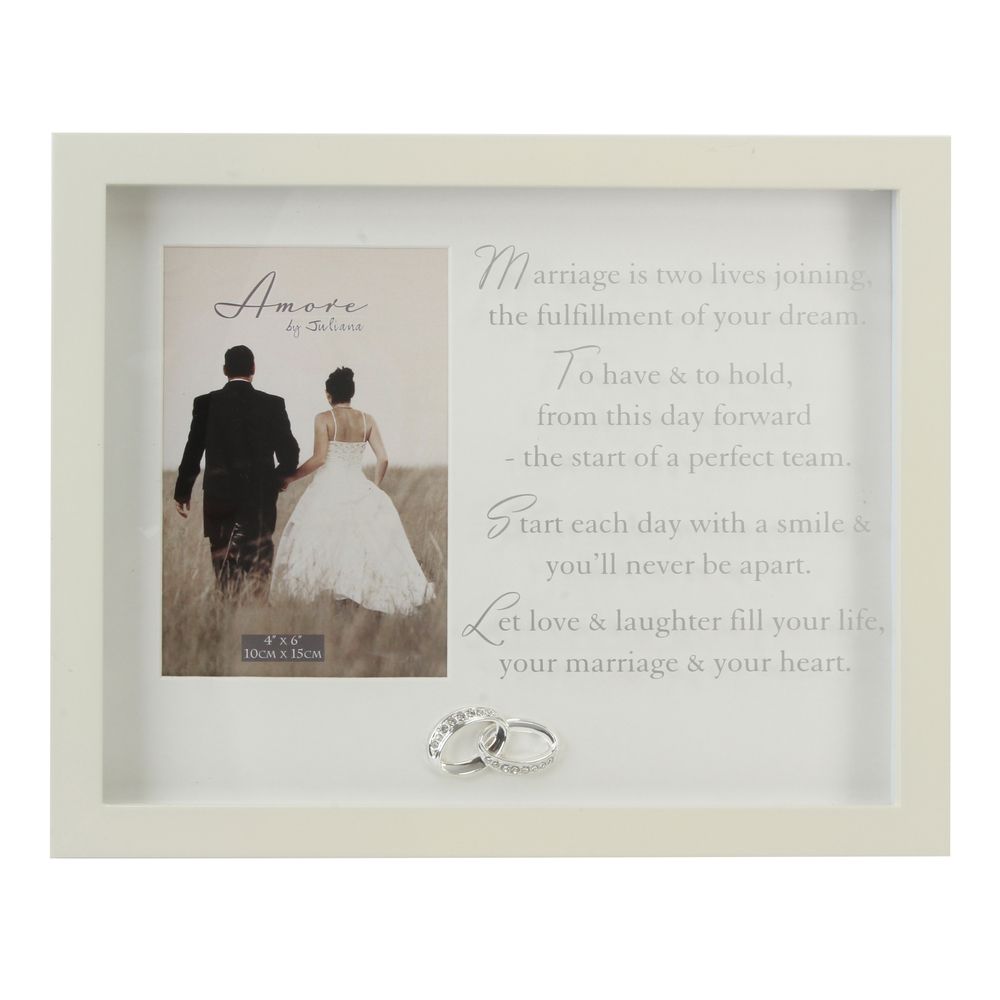 Amore Wedding Photo Frame with Marriage Verse - Foy and Company